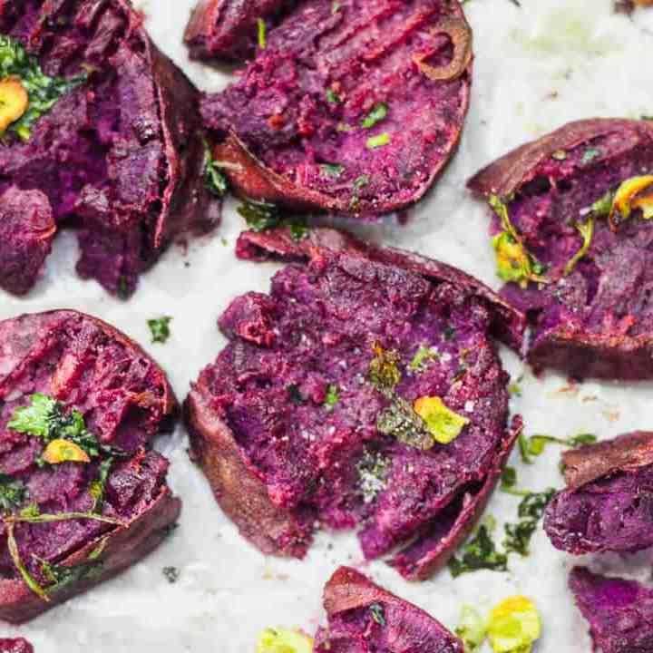 Smashed Sweet Potatoes by itzraininggreen - FoodSocial