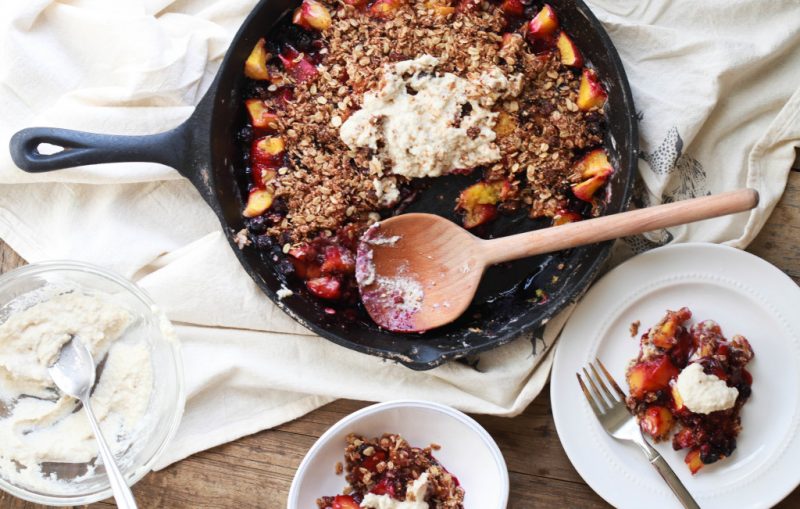 Summer Peach and Blueberry Crumble by Laura Lea - FoodSocial