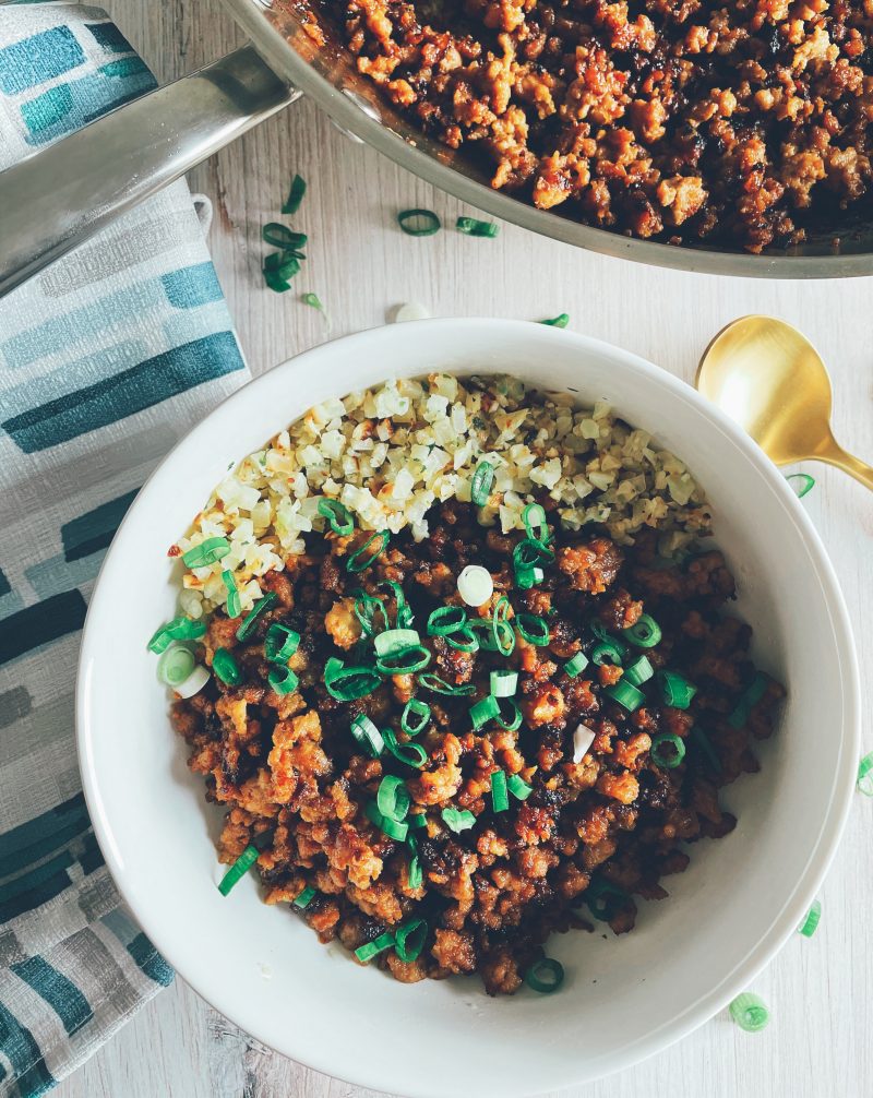 Asian Inspired Ground Pork Bowls by Spoons N Spices - FoodSocial