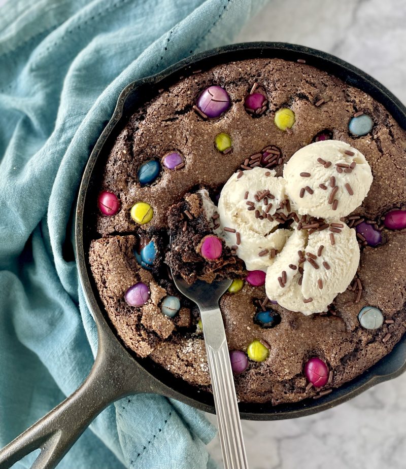 Cake Mix Skillet Cookie by Back Porch Paleo - FoodSocial