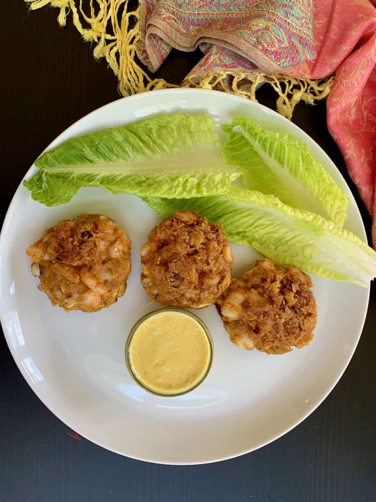 Indian Style Shrimp Cakes || Prawn Cutlets with a Turmeric Mayo dip by Cook2Nourish - FoodSocial