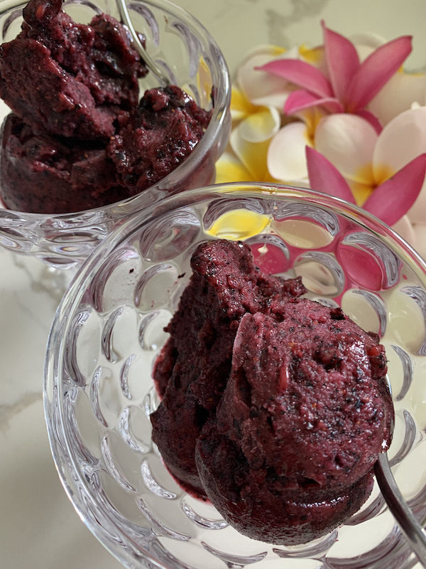 Blueberry Raspberry Lemon Sorbet by Aloha Healthy Eats - FoodSocial