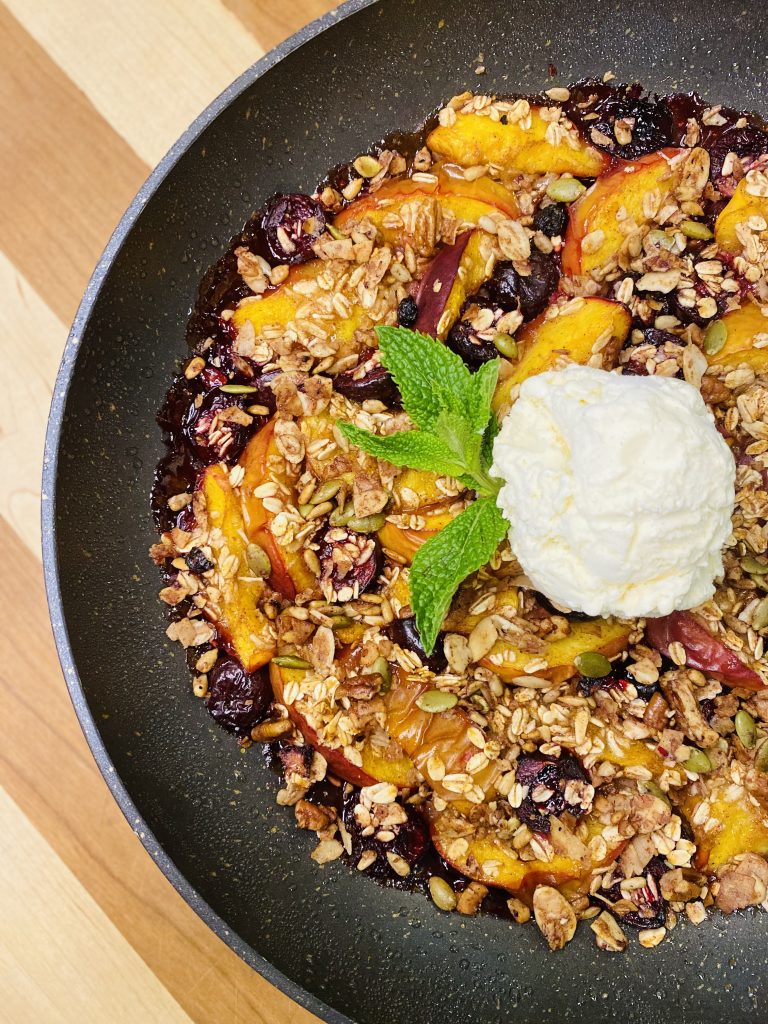 Peach & Cherry Granola Bake (GF/V/Soy Free) by _trust_your_gut - FoodSocial
