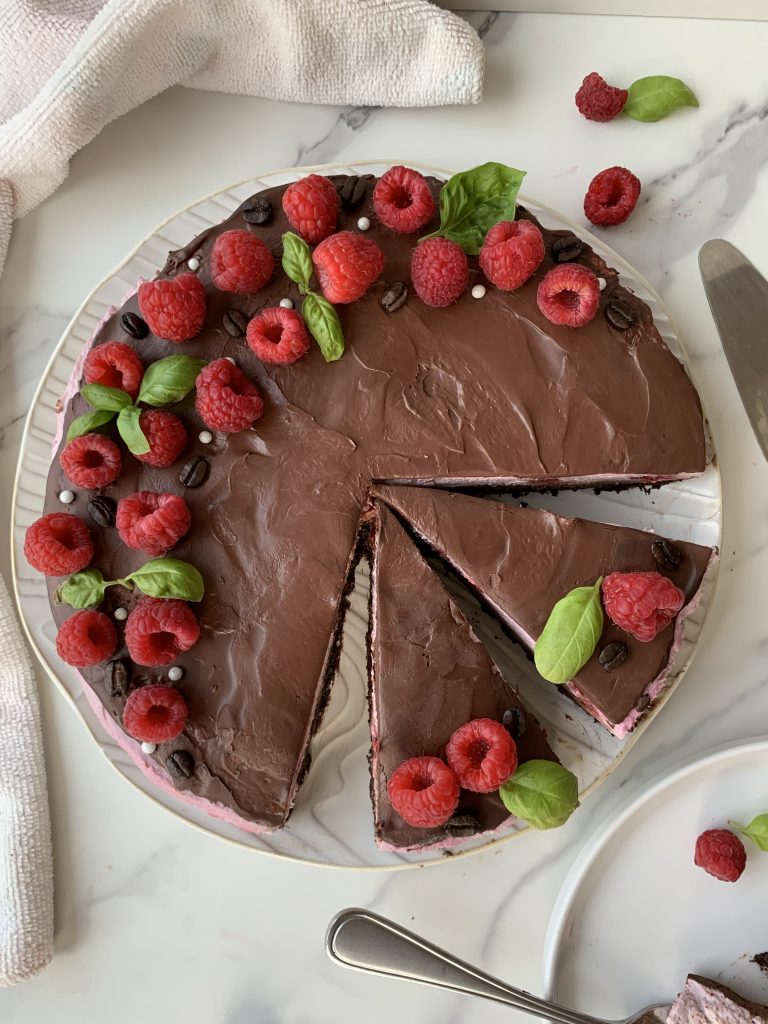 Raspberry Mocha Mousse Cake by Chloe Martin - FoodSocial