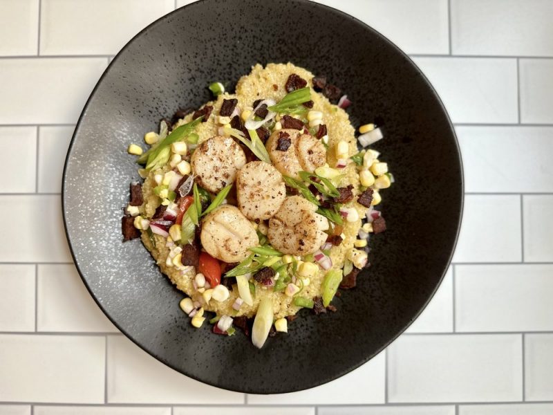 Summer Scallops and Polenta by glassofweinstein - FoodSocial