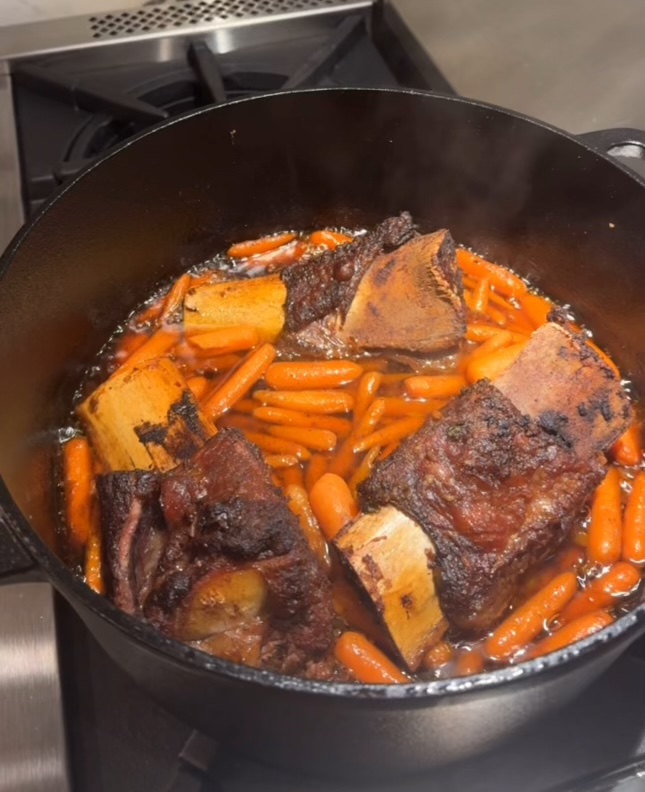 One-Pot Sweet + Spicy Short Ribs + Carrots by Tasha Tindall - FoodSocial