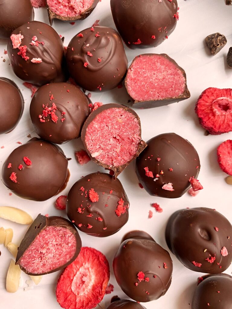 Strawberry Truffles (Paleo, Gluten Free) by bakeitpaleo - FoodSocial