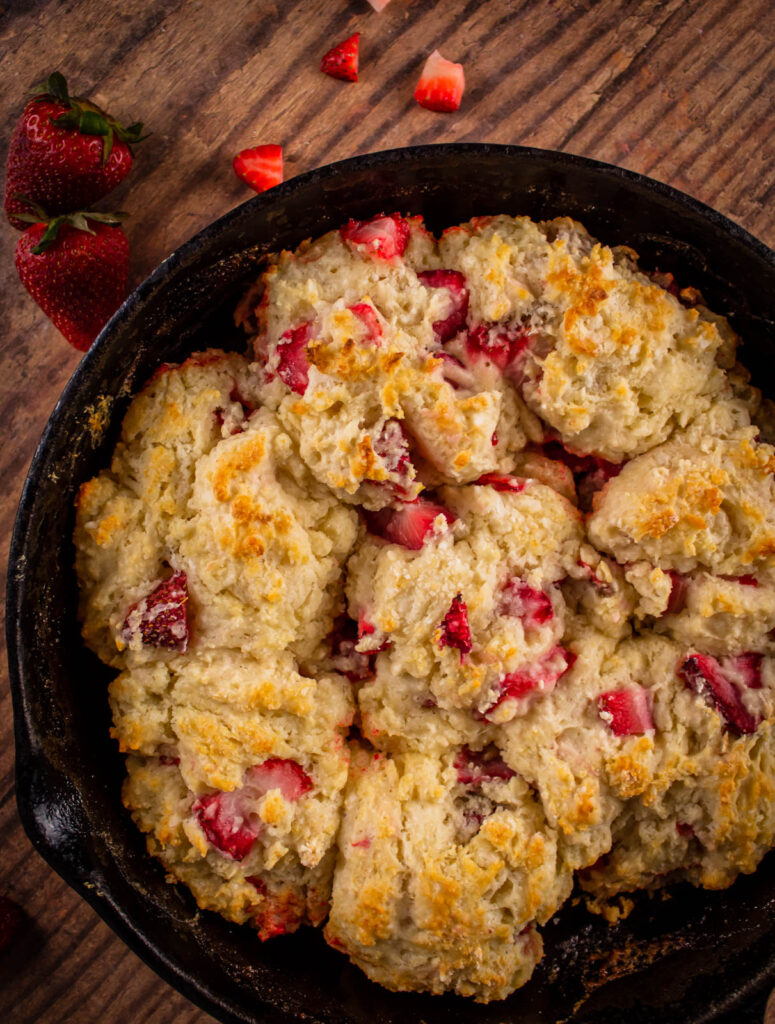 Fresh Strawberry Drop Biscuits by scarlatifamilykitchen - FoodSocial