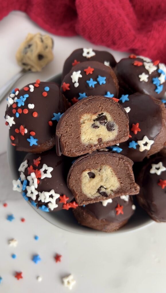 No Bake Cookie Dough Stuffed Brownie Bites By Colleenshealthylife