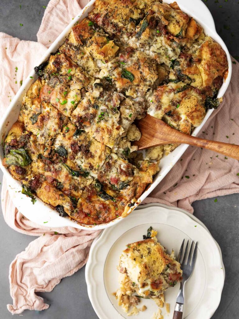 Overnight Italian Breakfast Strata by scarlatifamilykitchen - FoodSocial
