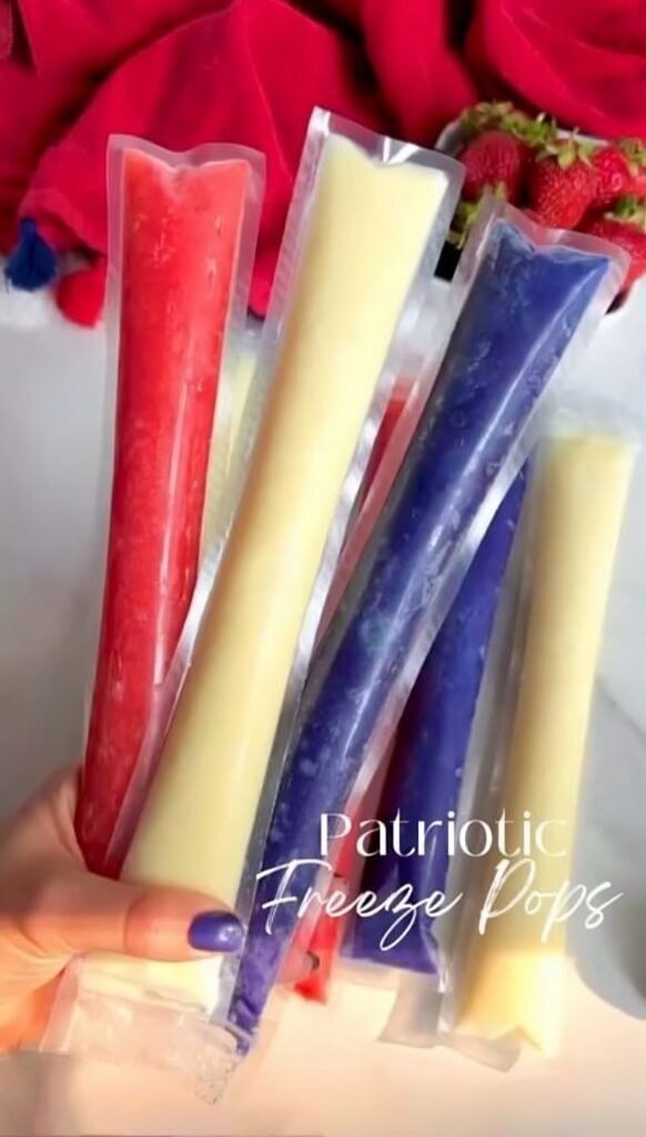 Patriotic Freeze Pops! by colleenshealthylife - FoodSocial