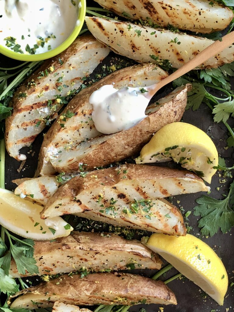 Grilled Lemon Pepper Potato Wedges by Back Porch Paleo - FoodSocial