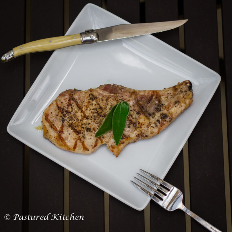 Vanilla Sage Grilled Pork Chop by Pastured Kitchen - FoodSocial