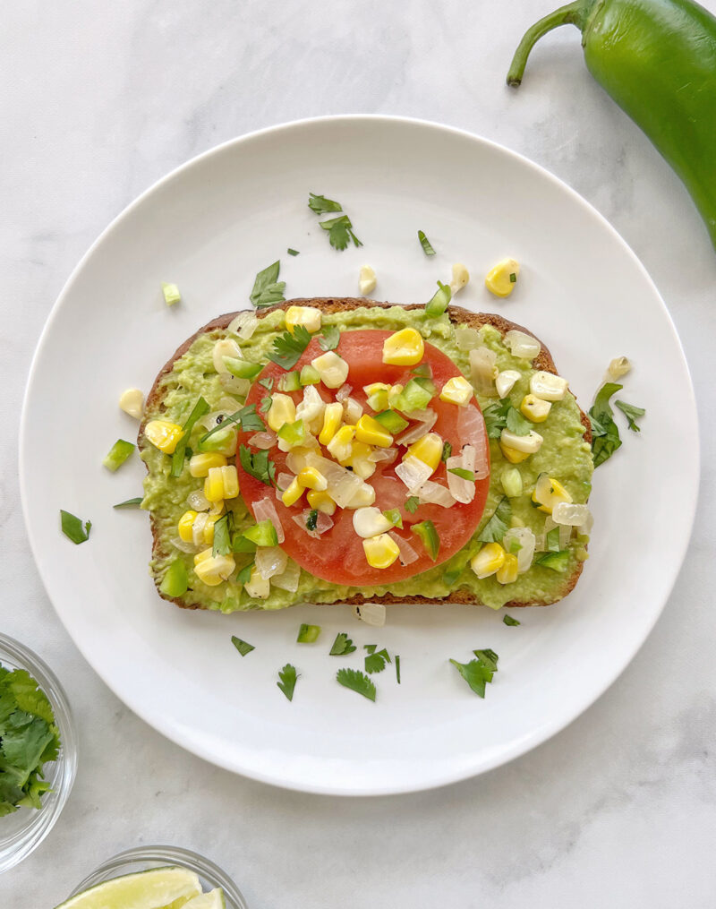 Loaded Corn Avocado Toast by theurbenlife - FoodSocial