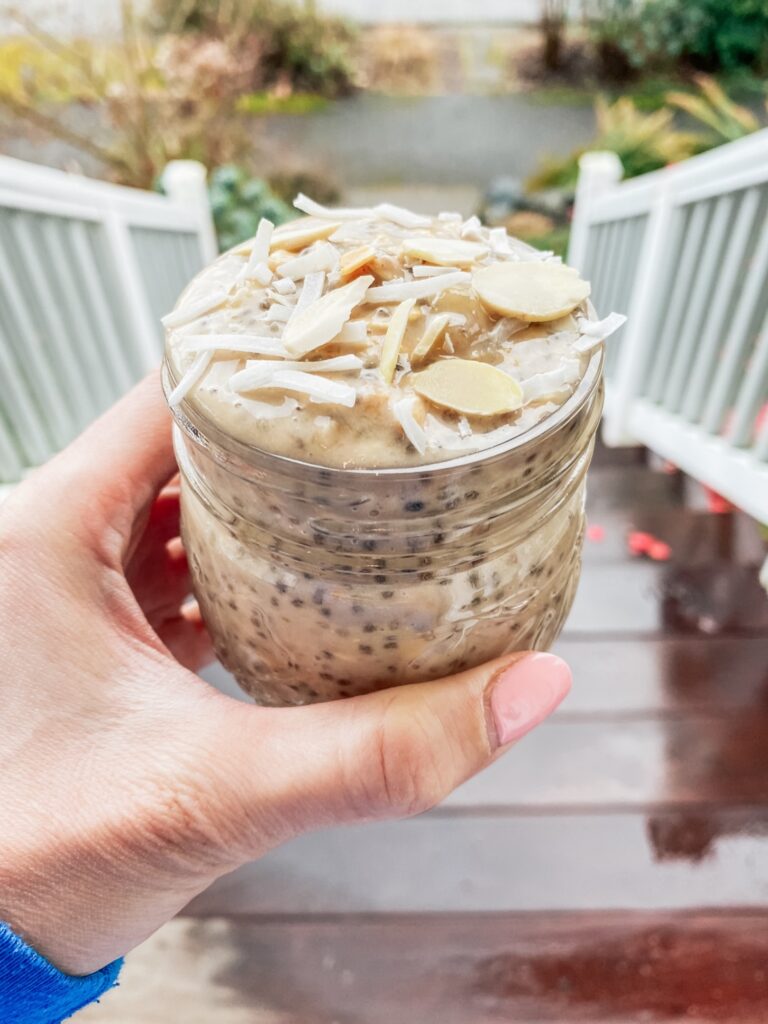 Peanut Butter Overnight Chia Oats by Bridgette.eats.plants - FoodSocial
