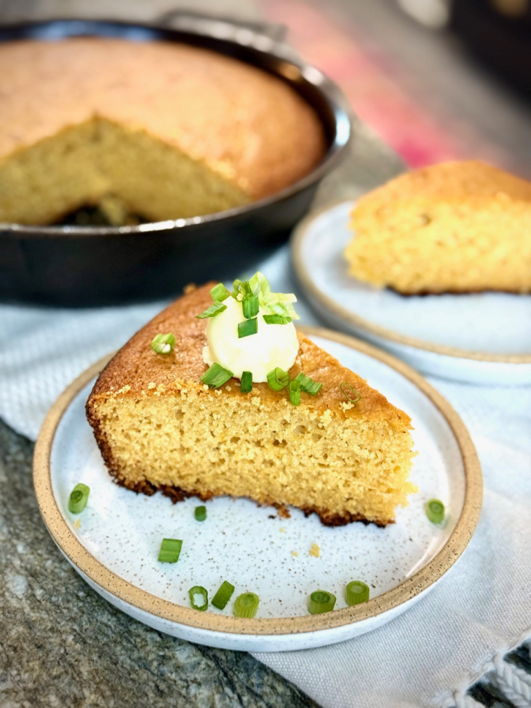 Sweet + Spicy Cake Style Cornbread by Tasha Tindall - FoodSocial