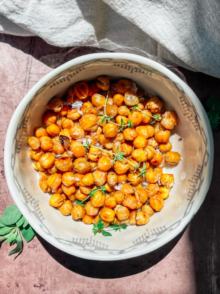 Salt and Vinegar Roasted Chickpeas by Bridgette.eats.plants - FoodSocial