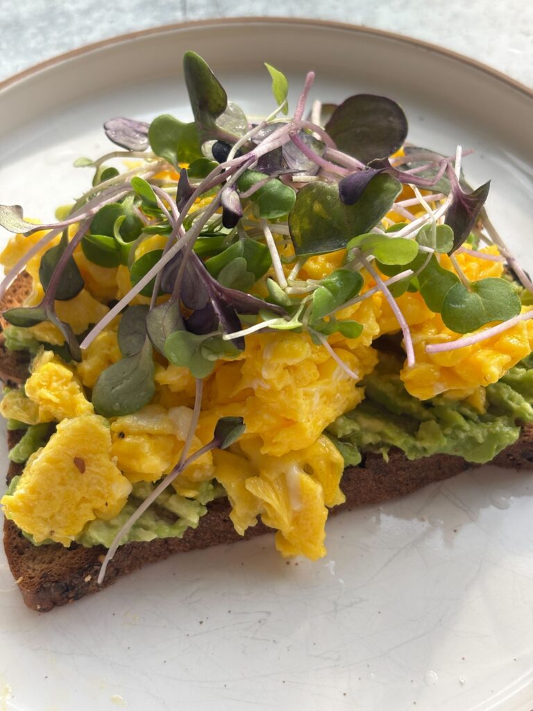Gluten Free Loaded Avocado Toast with Scrambled Eggs by allisappetite ...