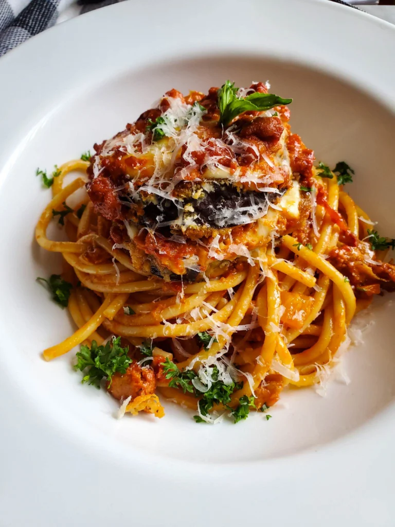 Eggplant Parm with Sausage & Roasted Pepper Sauce by the_happy_veg ...
