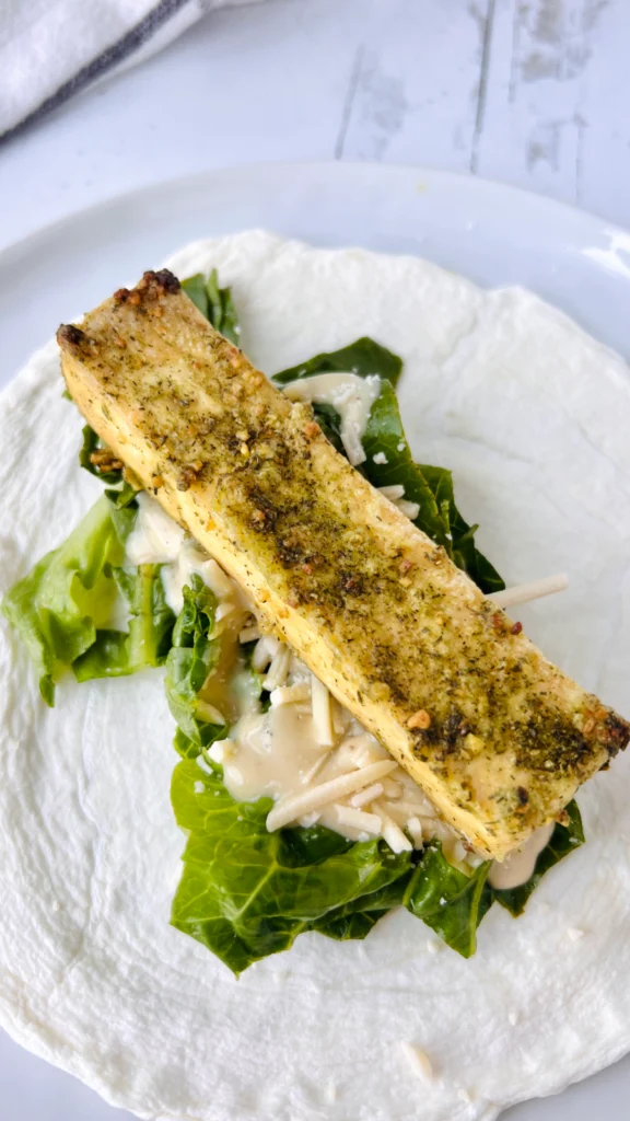Crispy Garden Ranch Tofu Caesar Wraps by hollysbestlife - FoodSocial