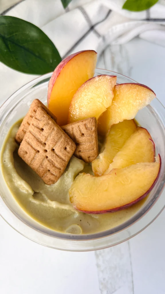 Matcha Peach Crumble Creami by hollysbestlife - FoodSocial