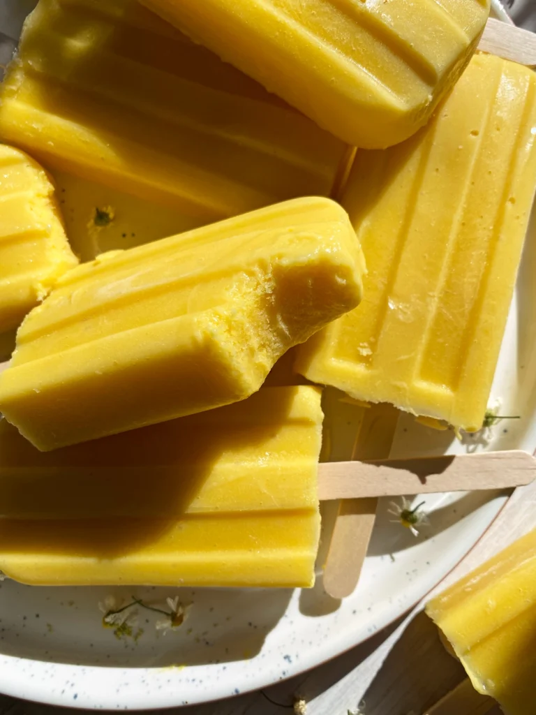 Mango Yogurt Popsicles by bakeitpaleo - FoodSocial