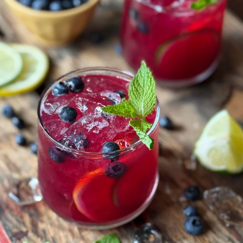 Blueberry Smash Mocktail by Reed Dunn - FoodSocial