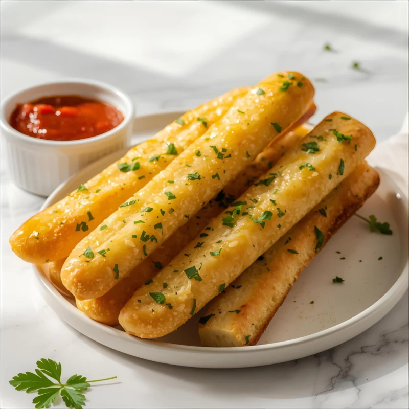 Easy Homemade Garlic Breadsticks Recipe | Soft, Buttery & Flavorful by ...