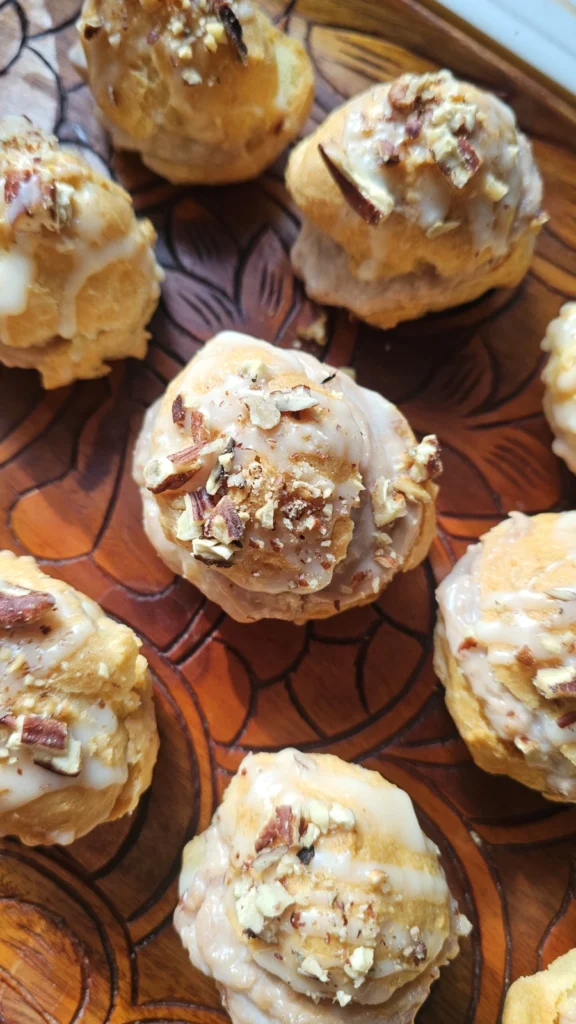 Maple Pecan Cream Puffs (GF) by Debbie Kotchey - FoodSocial