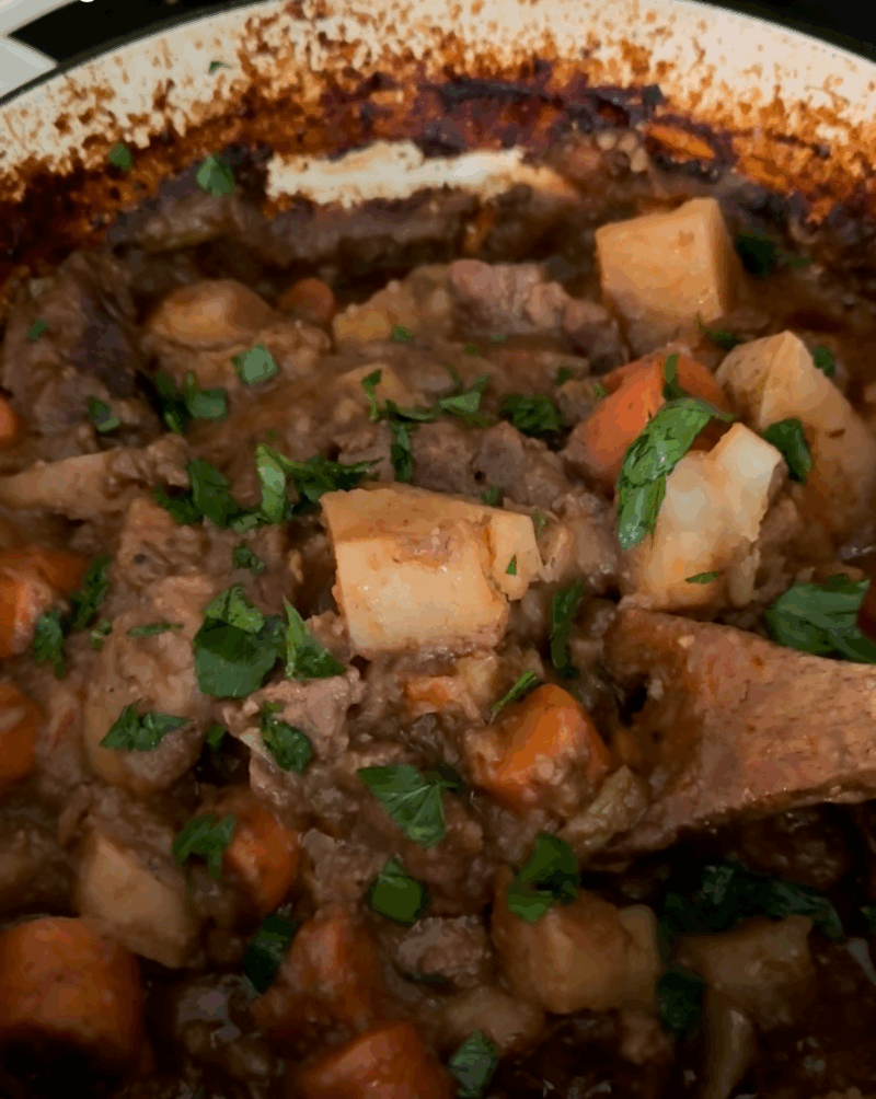 Mushroom & Root Vegetable Beef Stew by Morgan Oliveto - FoodSocial