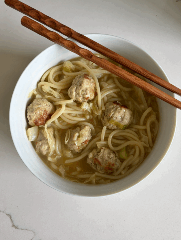 Gyoza Meatball Udon (GF) by Aloha Healthy Eats - FoodSocial
