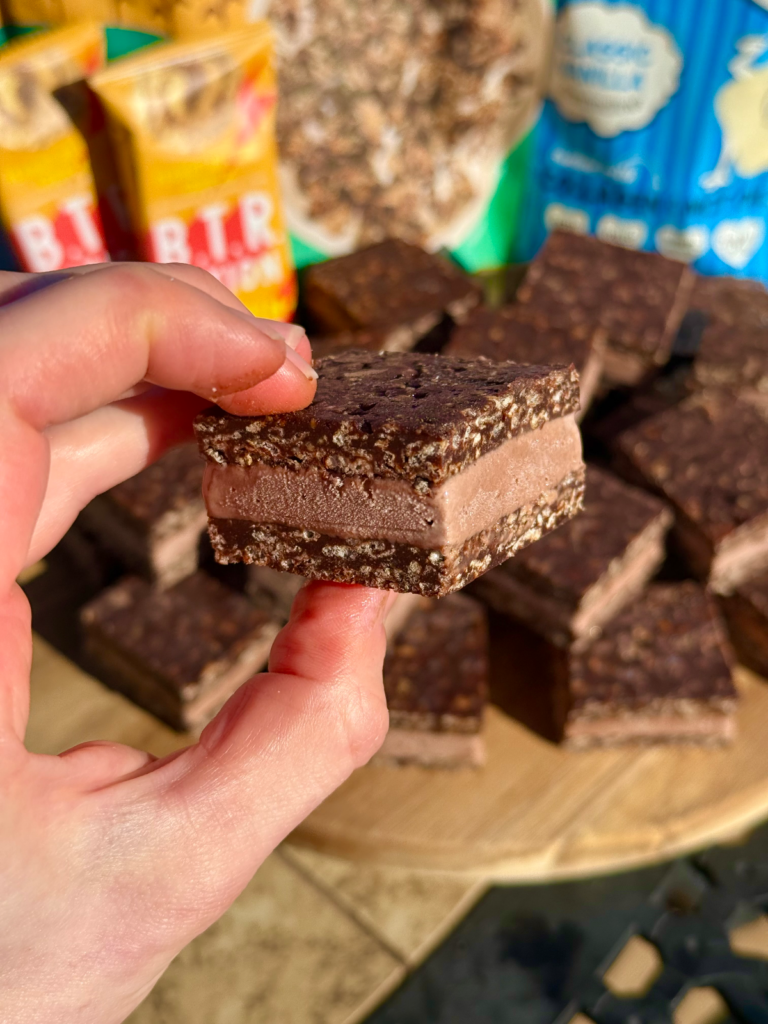 protein little crispies ice-cream sandwich by ericatangeman - FoodSocial