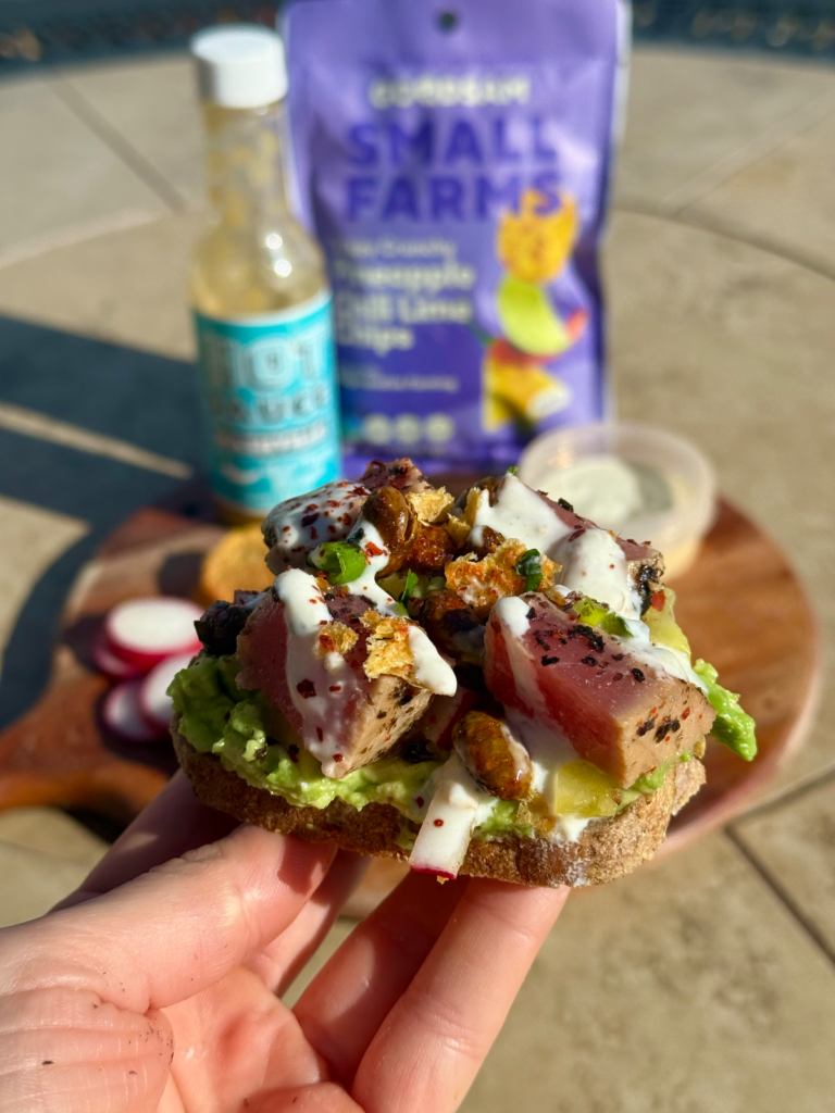 poke avocado toast by ericatangeman - FoodSocial